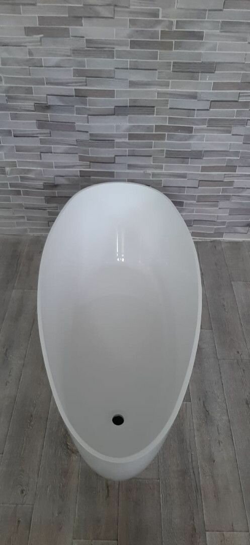 Ванна из литьевого мрамора CASTONE Адель 157 см без перелива матовая