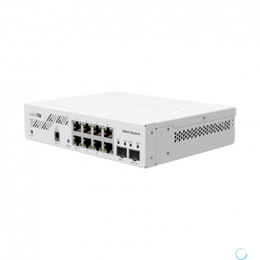 Коммутатор MikroTik CSS610-8G-2S+IN (L2) 8x1Гбит/с