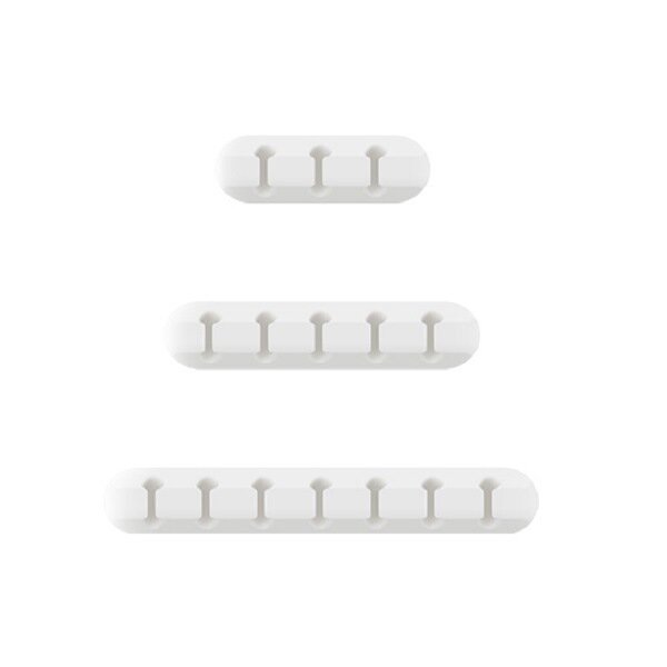 Органайзер для кабеля Other V-357, силикон, настольный, белый