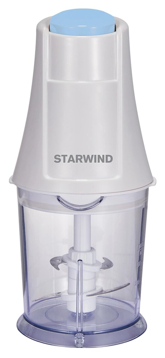 Измельчитель электрический Starwind SCP1011 0.36л. 250Вт белый/бирюзовый