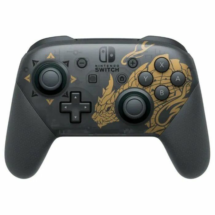 Геймпад Nintendo Switch Pro Controller / Monster Hunter Rise Edition черный, золотой