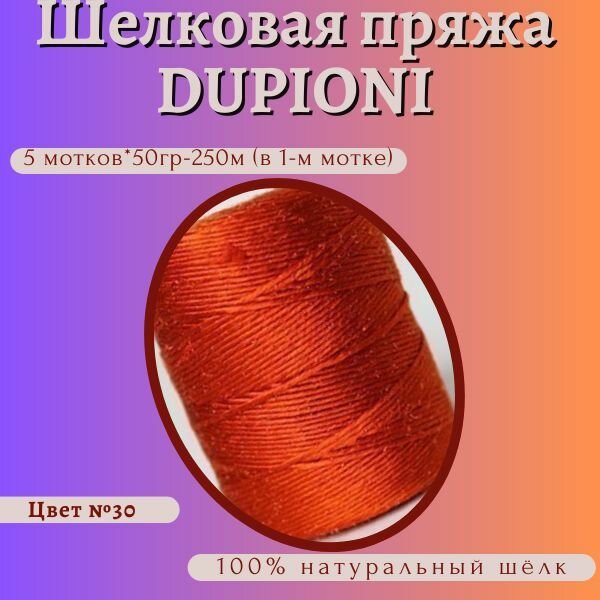 Шелковая пряжа "DUPIONI Silk" (5шт*50гр.) 30