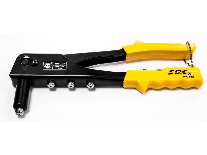 Заклёпочник SRC HR 702, механический, для вытяжных заклёпок, 2.4-4.8мм, трёхцанговый зажим