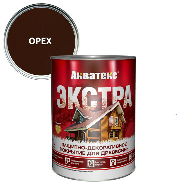 Покрытие текстурное акватекс Экстра 0,8л орех, арт.18157