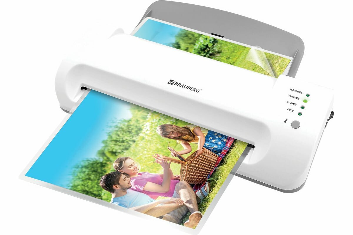 BRAUBERG Ламинатор Silver Max A4 60-200 мкм 32 см/мин для документов и материалов