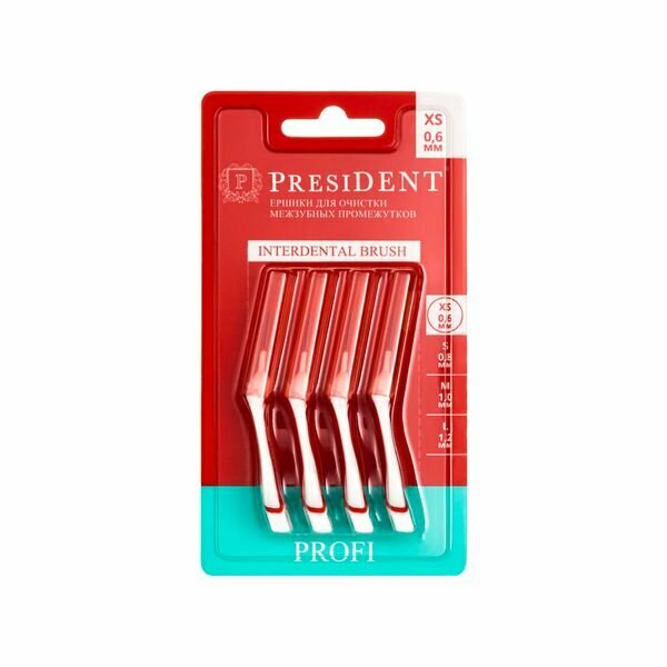 President Межзубные ершики цилиндрические р. XS N4