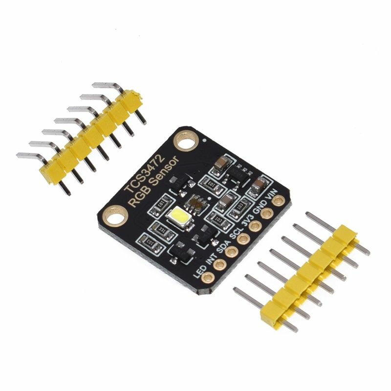 TCS3472 модуль распознования цвета (RGB Sensor TCS3472, I2C, Square BLACK PCB)