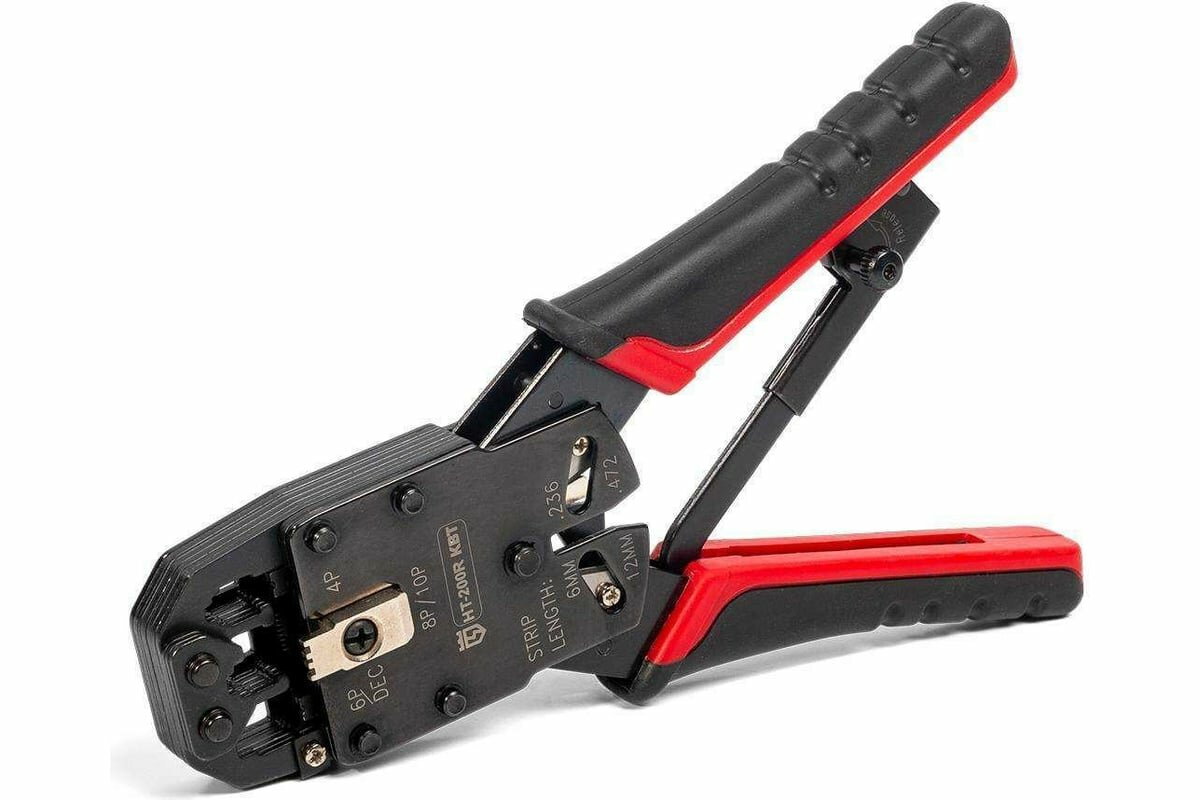 КВТ пресс-клещи для RJ-разъемов HT-200R 86603-точный обжим RJ45 RJ11 и сетевых коннекторы
