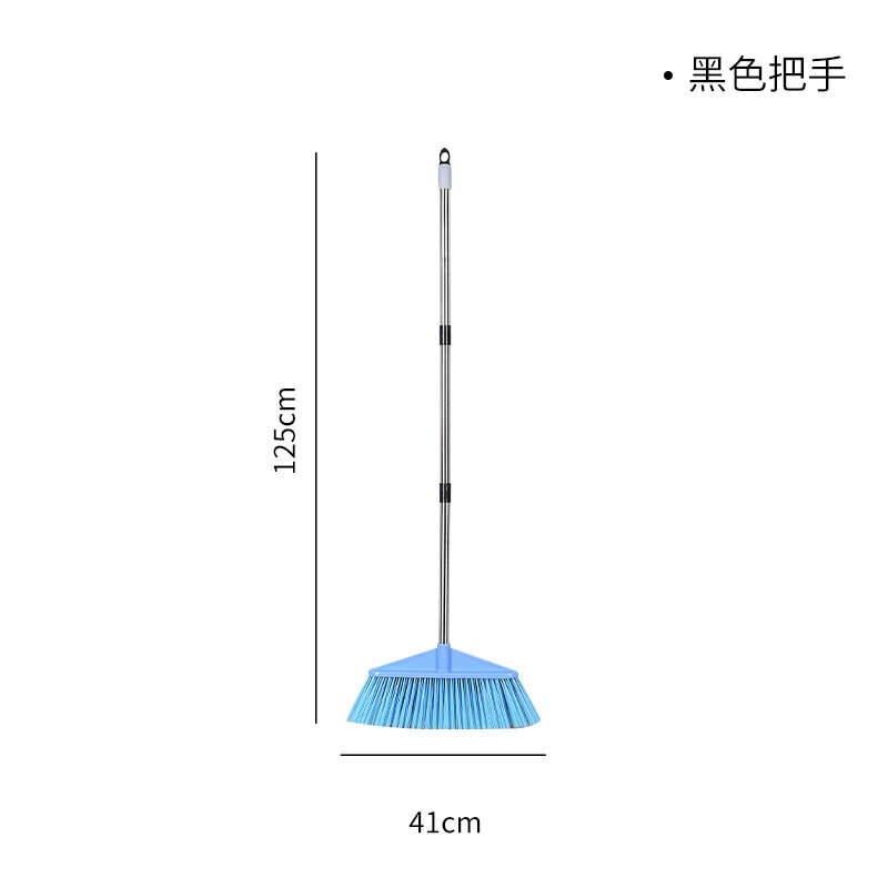 Метла, керамическая плитка, деревянная ручка, 110см, черная