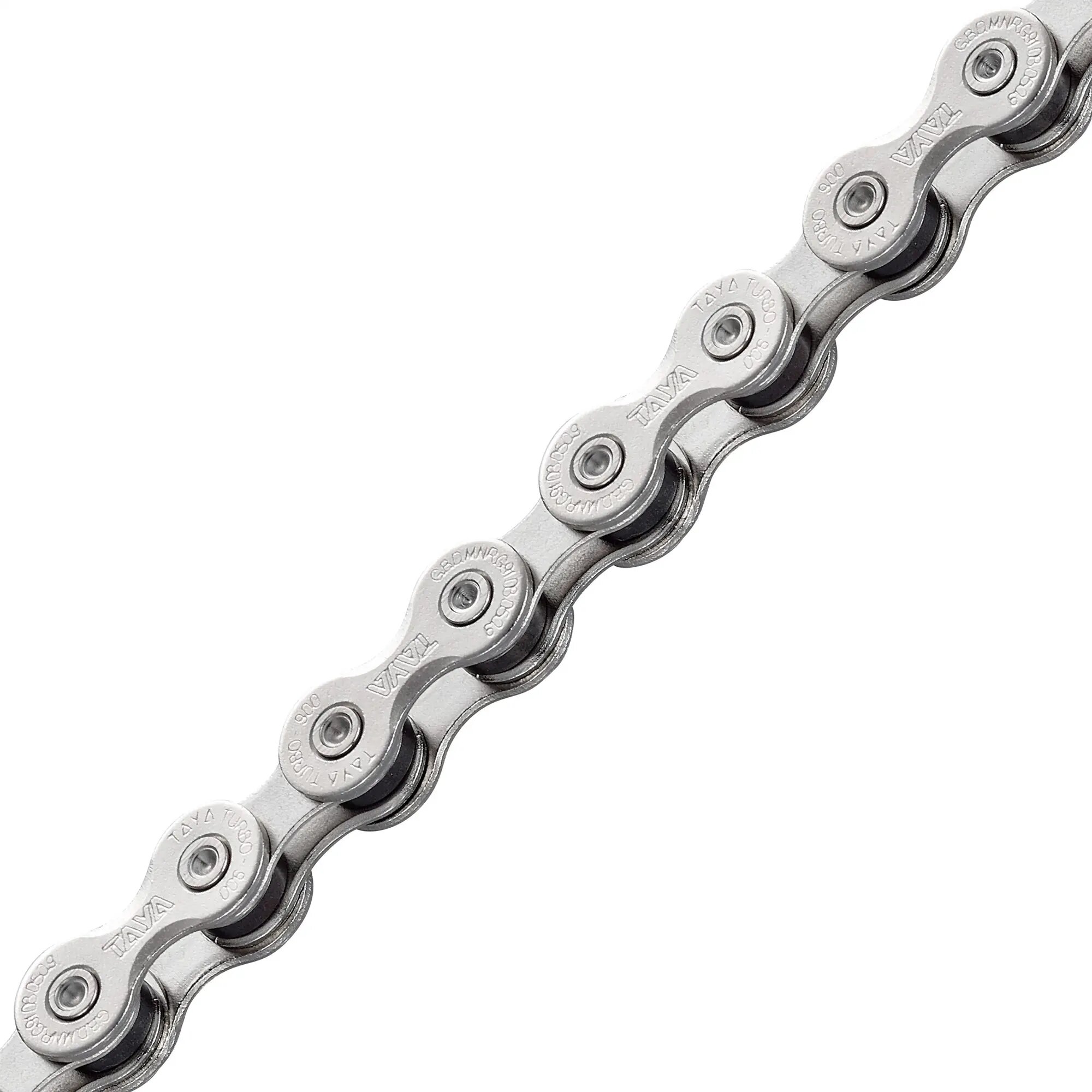 Цепь 1ск. Taya TB-980 Silver/Silver, серебристый. с замком, 112зв.