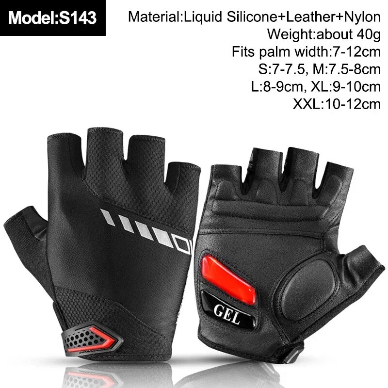 ROCKBROS Велосипедные перчатки из микрофибры Черный, XL, S143