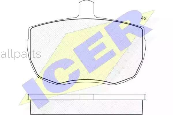 ICER 180230 Колодки торм. дисковые