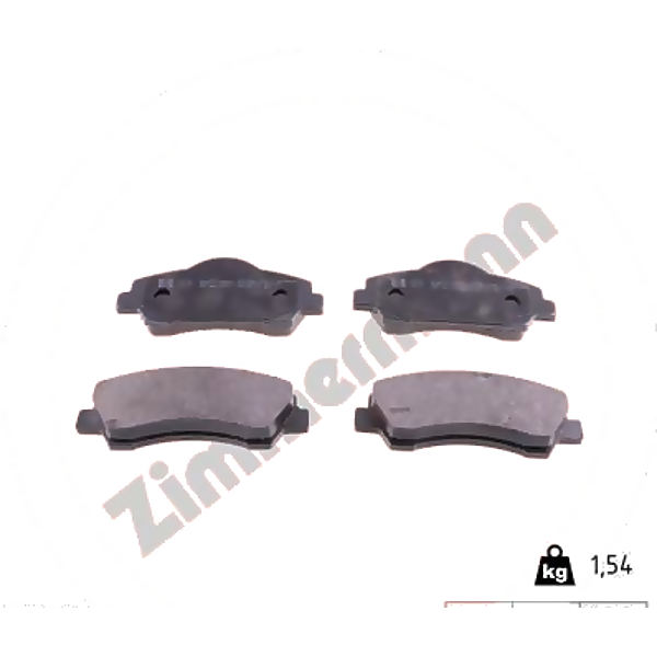 ZIMMERMANN 25250.190.1 (1608691380 / 1610699280) колодки пер cit c-elysee / c4 cactus 14- / pgt 301 / 308 1.2vti-1.6 / hdi / 2.0hdi 12-