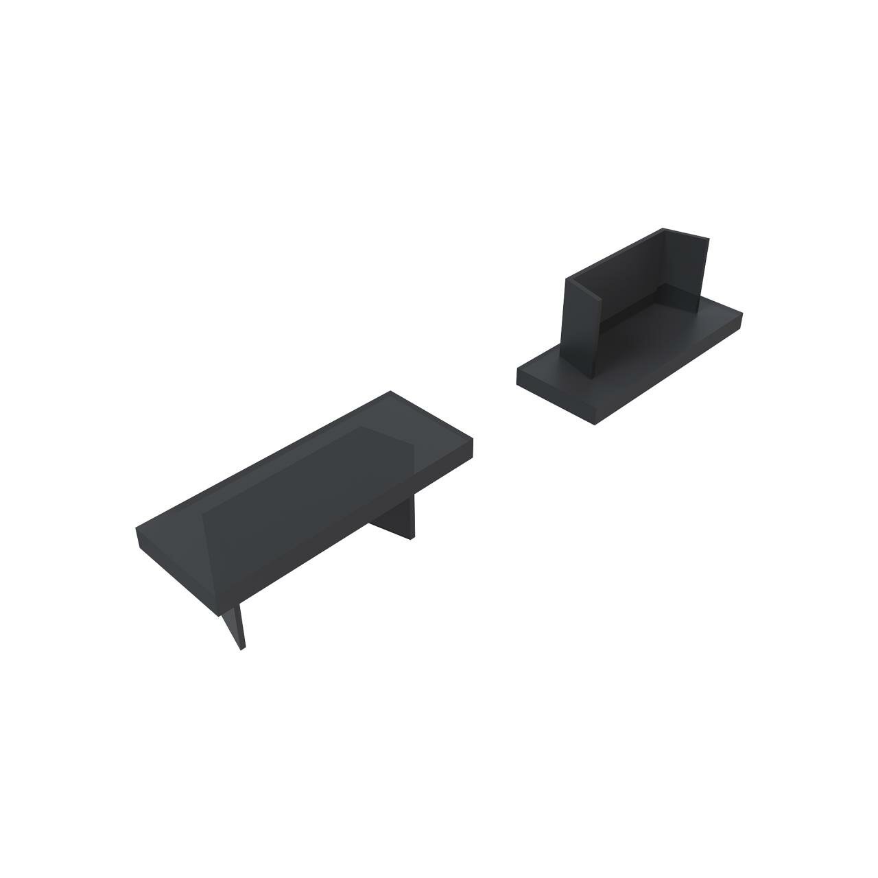 3-08-01 05-Ч комплект заглушек к алюминиевому профилю 08-01 05-Ч, черный, 10 шт.