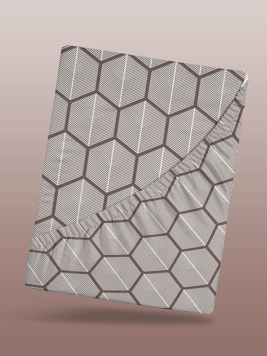 Простыня Василиса на резинке 180х200х25 см, Поплин, хлопок 100%, Стелло