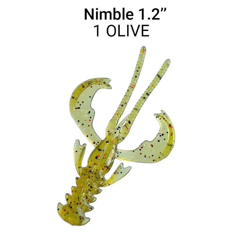Силиконовые приманки Crazy Fish Nimble 1.2" 76-30-1-5 чеснок