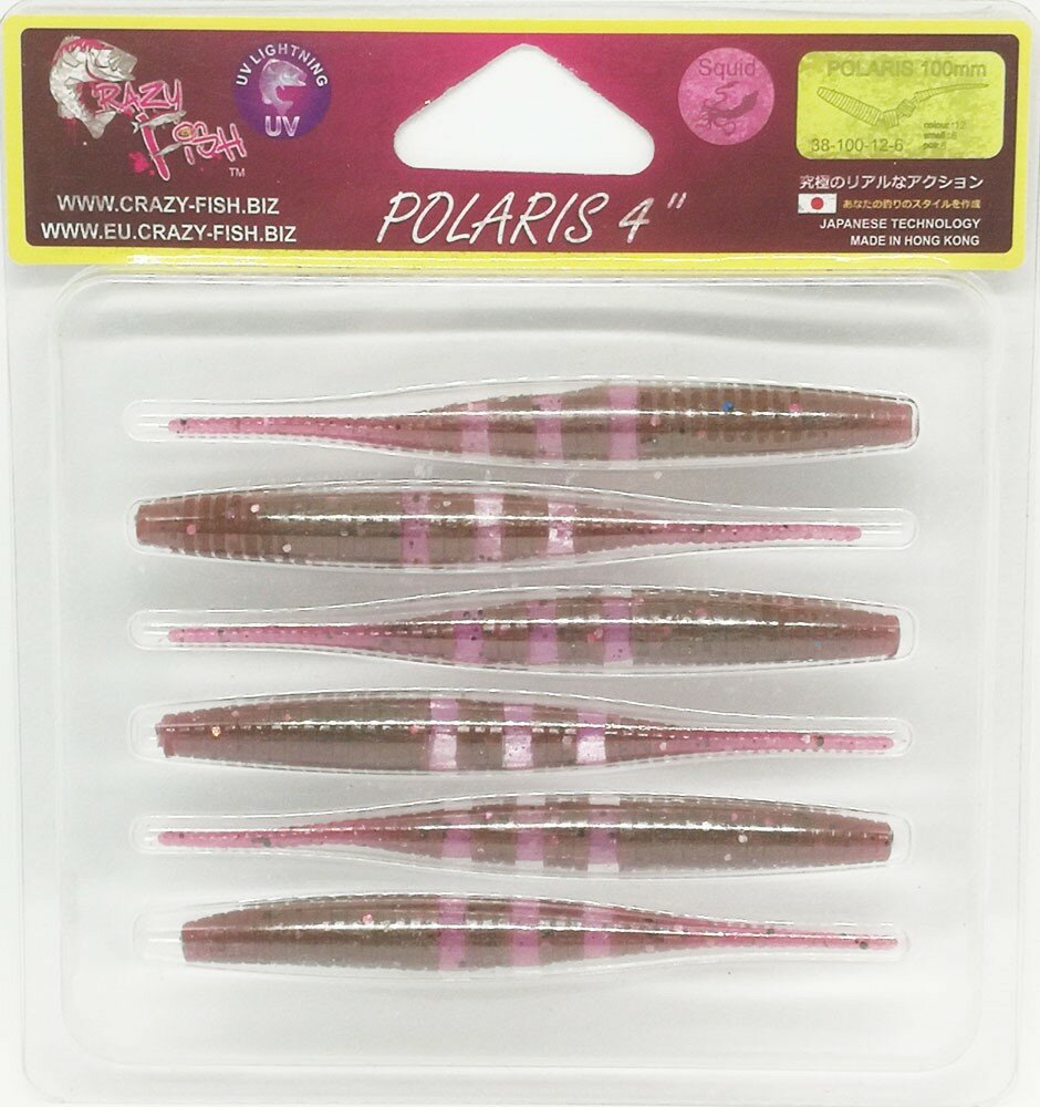 Силиконовая приманка Crazy Fish POLARIS 4 38-100-12-6