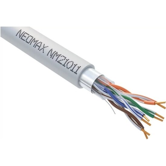Кабель Neomax (NM21011) F/UTP cat.5e 4 пары 0.48 мм 24 AWG, медь, LSZH 305м, серый