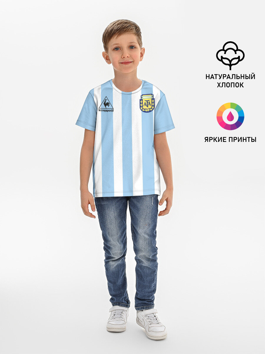 Футболка хлопковая детская Форма Марадоны с автографом