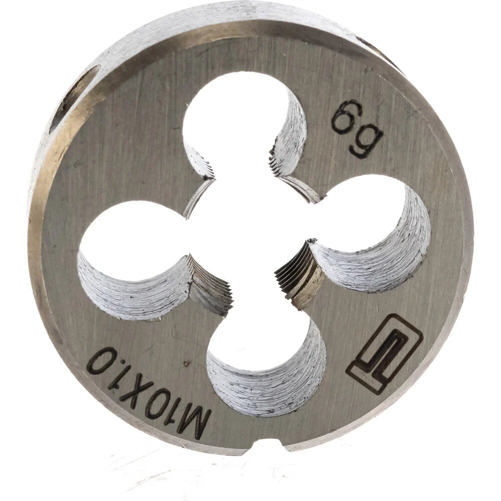 Плашка М10 х 1,0 мм СИБРТЕХ 77024, для отвода образующейся стружки