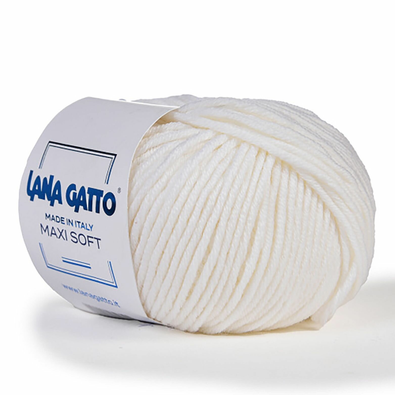 2 Мотка, Lana Gatto MAXI SOFT, 100% Экстратонкая мериносовая шерсть / 50 гр. - 90 м, Цвет-10001