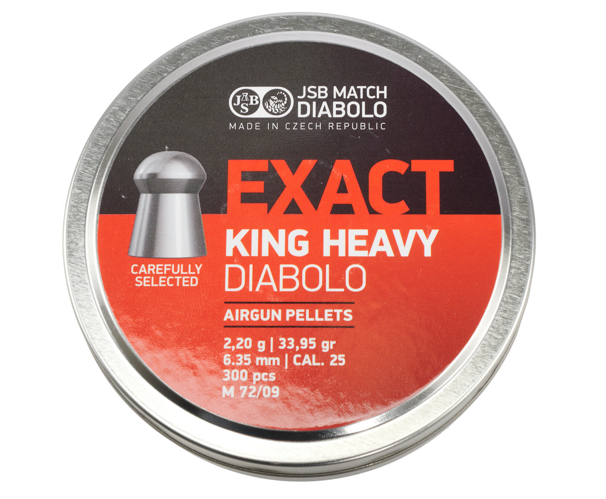 Пули пневматические JSB Exact King Heavy Diabolo 6.35 мм (300 шт, 2.2 г)