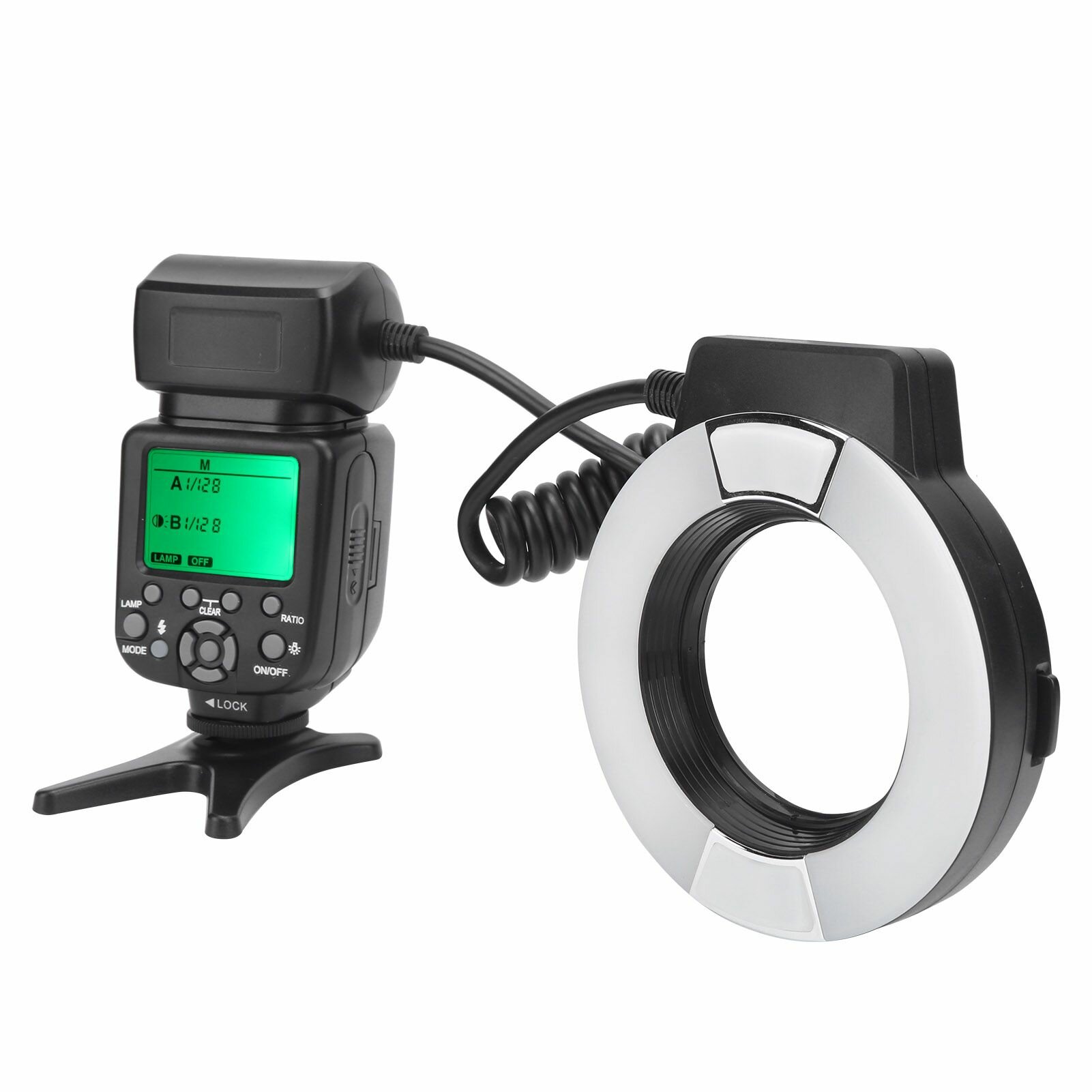 TTL кольцевой макро вспышка для камеры Nikon с автофокусом, 100-1500 вспышек, защитой от перегрева