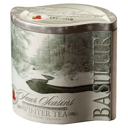 Чай черный Базилур Зимний с клюквой 100 грамм, ЖБ