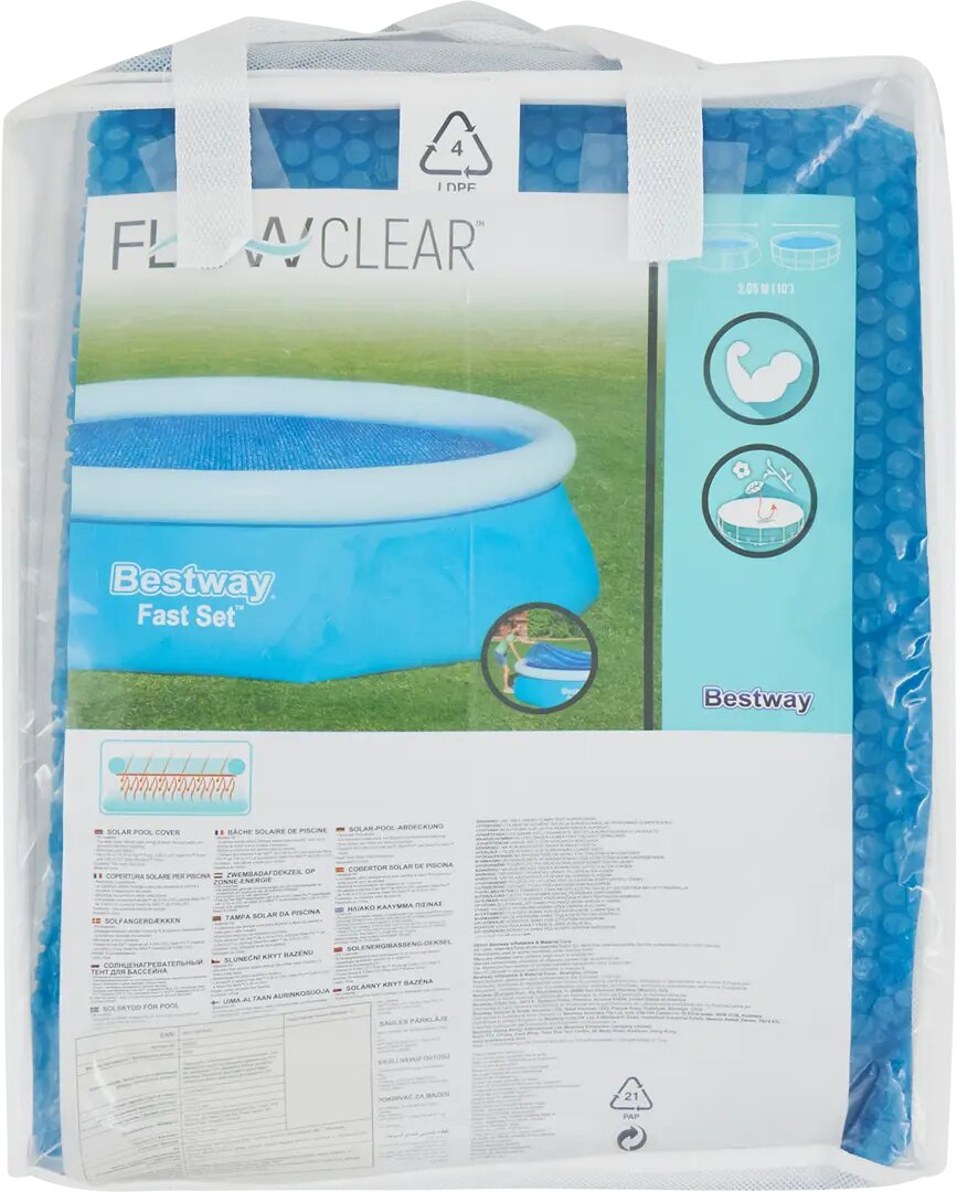 Покрывало для каркасного круглого бассейна 305 см, обеспечивает теплоизоляцию