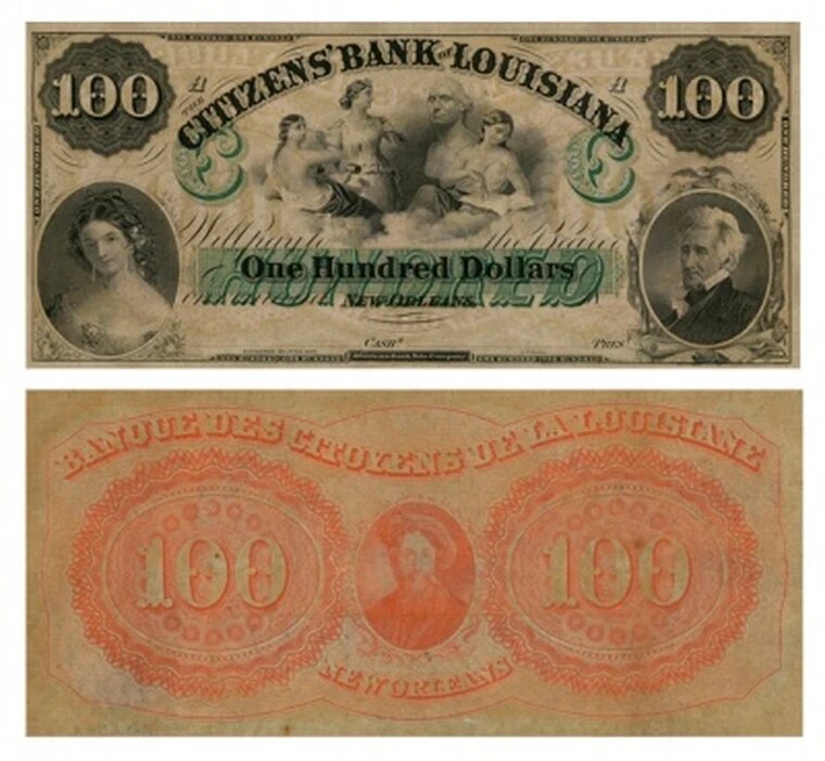 100 долларов 1860 США, Новый Орлеан, сувенирная копия, банкноты и купюры редкие коллекционные