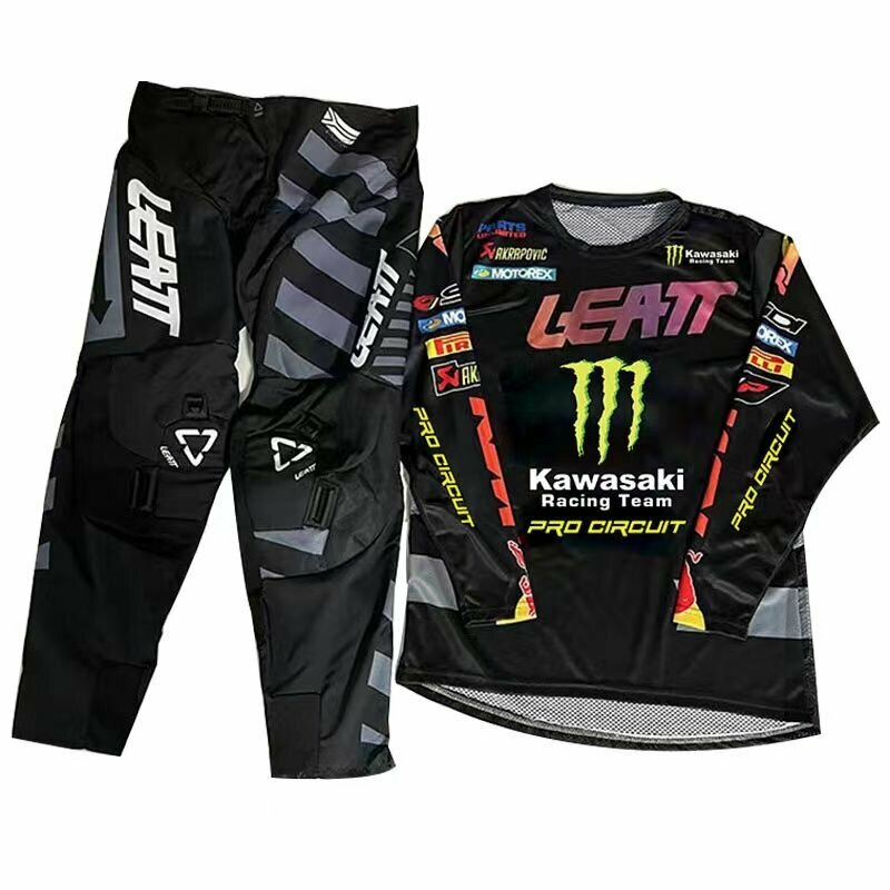 Новый 2023 LEAT гоночный костюм мотокросс Джерси и штаны MX ATV Dirt Bike Gear Set мотоциклетная одежда mtb enduro