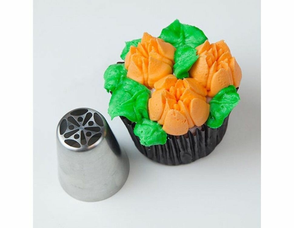 Насадка кондитерская "Цветок. Тюльпан", верх d-25мм, низ d-40мм, h-40мм