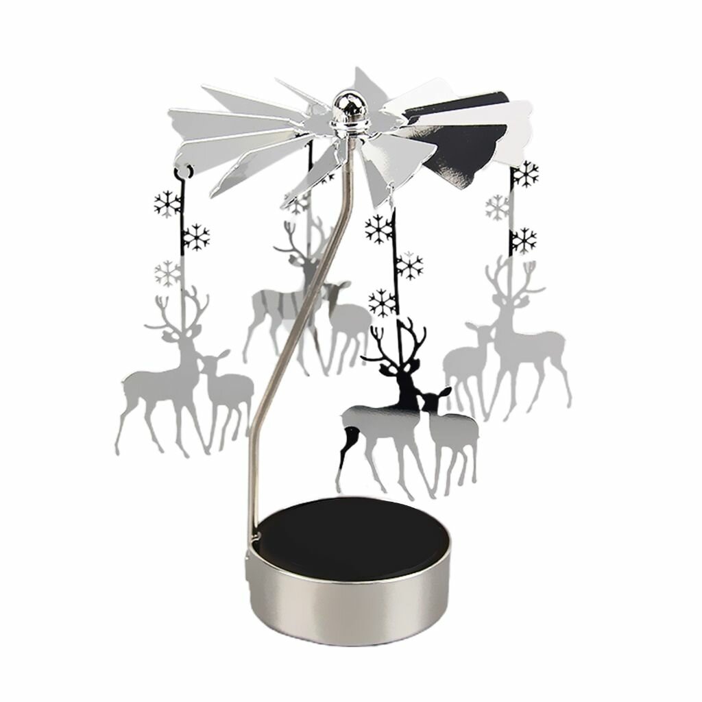 Внутреннее убранство рабочего стола, Вращающийся металлический подсвечник 1801 - две олени J, 1 набор