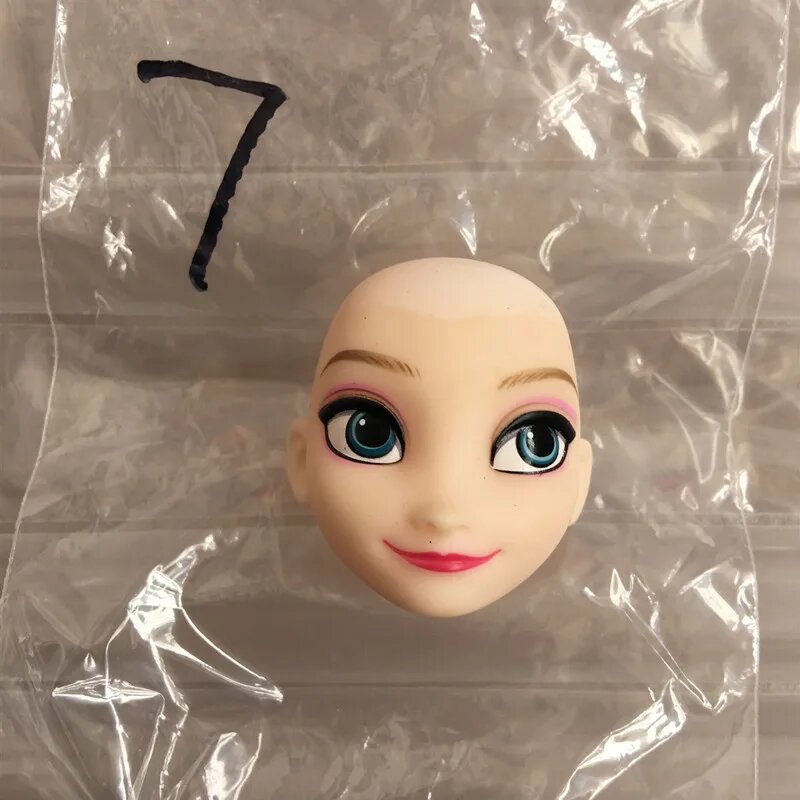 Кукольная головка Disney Princess лысая Розовый, NO.7