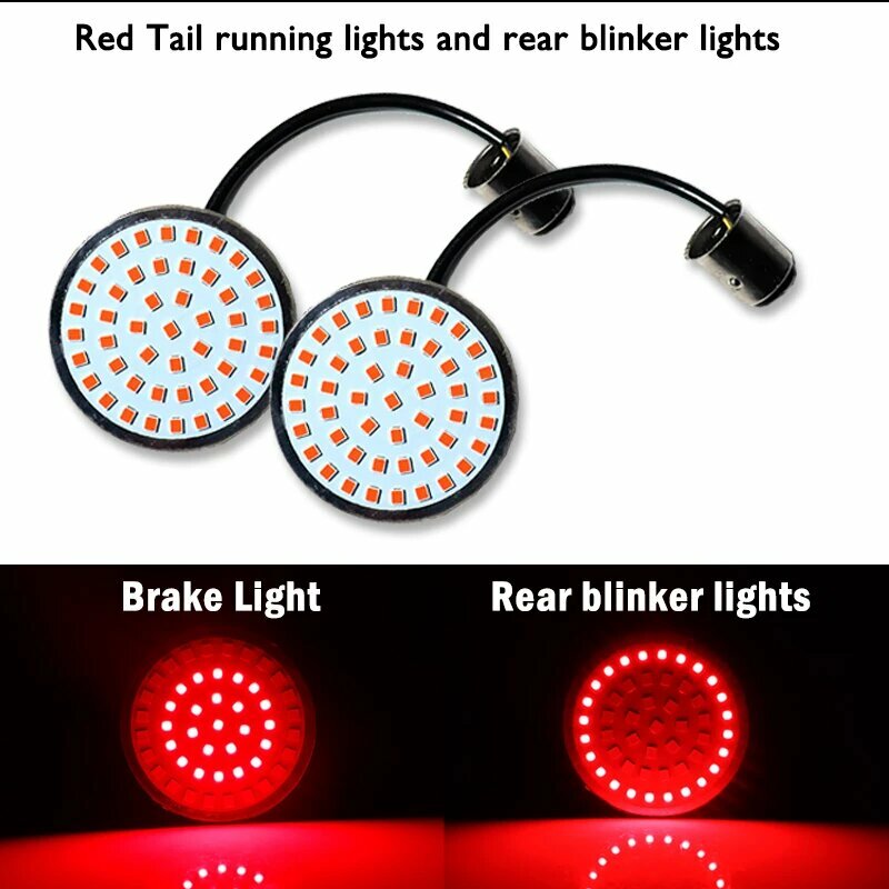 Мощный 48-SMD красный светодиодный Bullet 1157 Задний сигнал поворота светильник лампы для Мотоциклов Harley-Davidson Softail Sportster Road Glide Красный