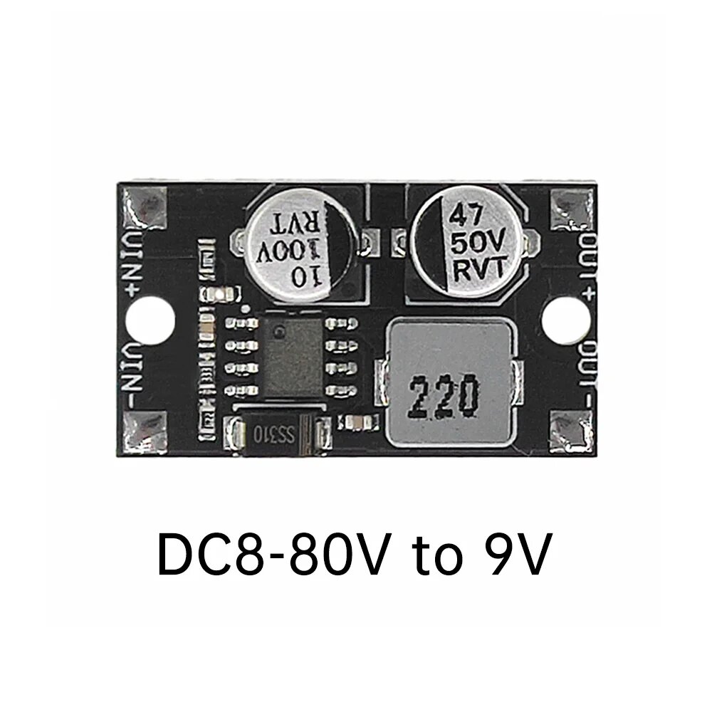 DC 8-80V to 9V Buck Power Module, Color: 9V