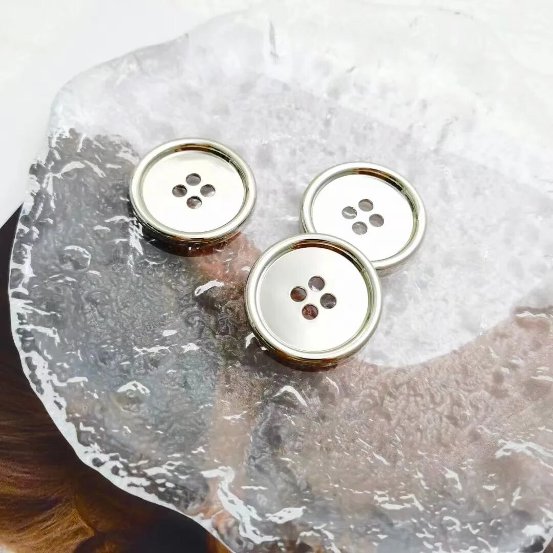 Металлические пуговицы с четырьмя отверстиями, набор из 10 штук 18mm, 5-636-3