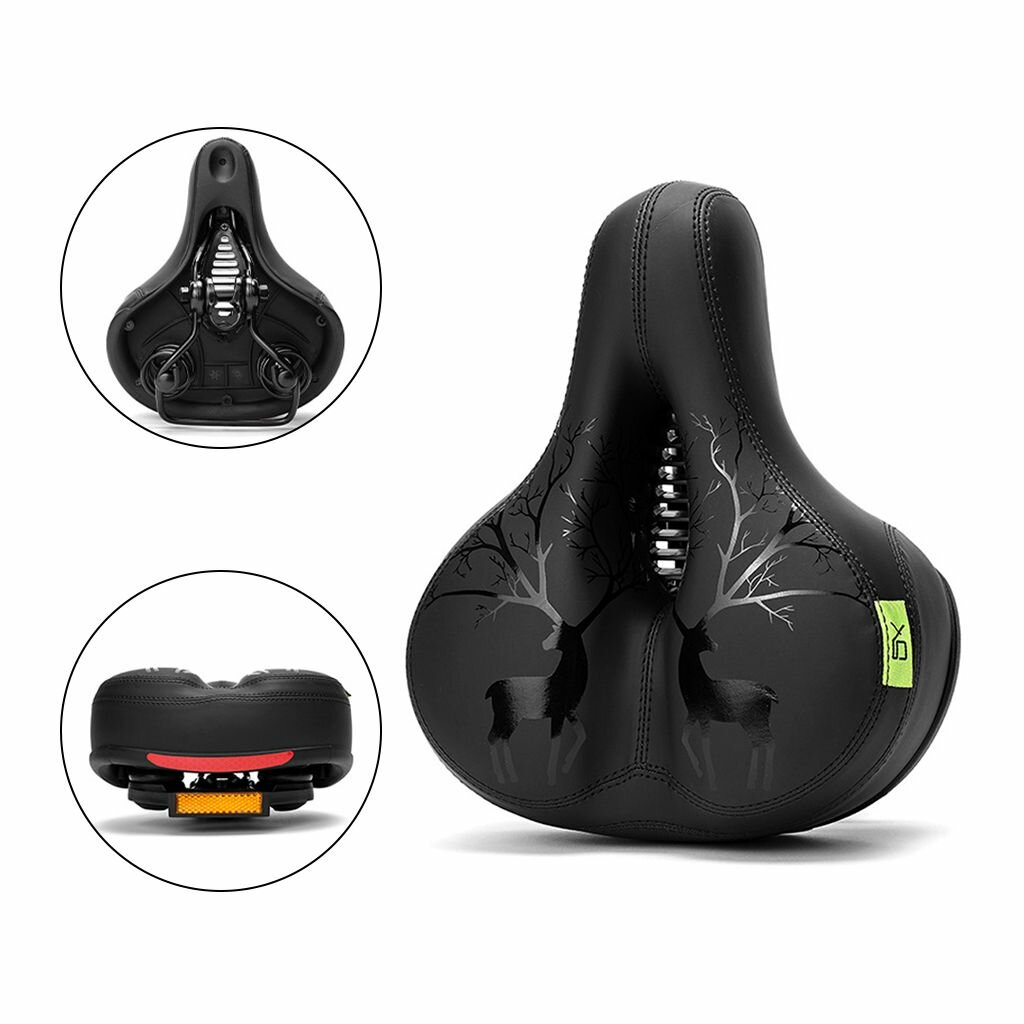 Велосипедное седло, Сиденье для велосипеда с большой подушкой и амортизацией - версия для электровелосипеда