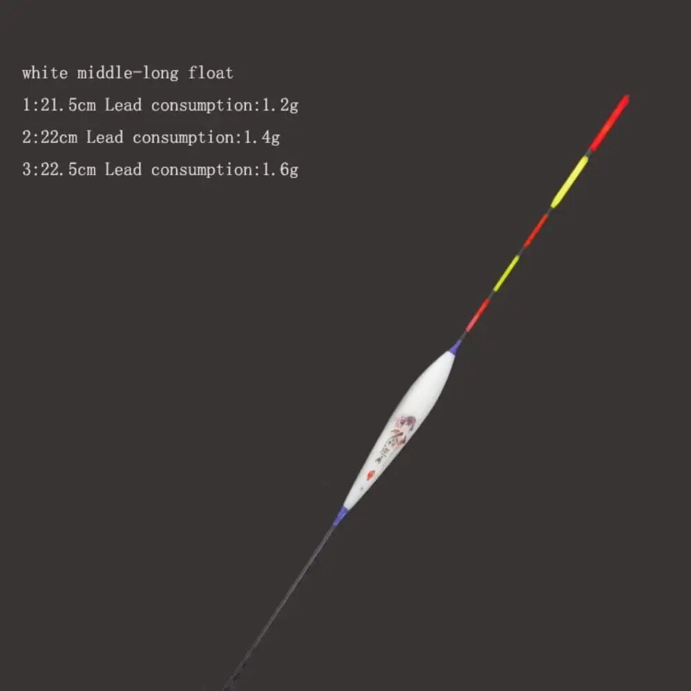 Белый комбинированный поплавок для карася Белый, white middle 3