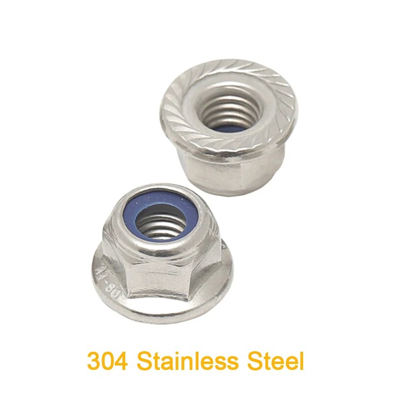 CLOXY Фланцевые стопорные гайки DIN6926 M3-M12 M8 (5pcs), Stainless Steeel B