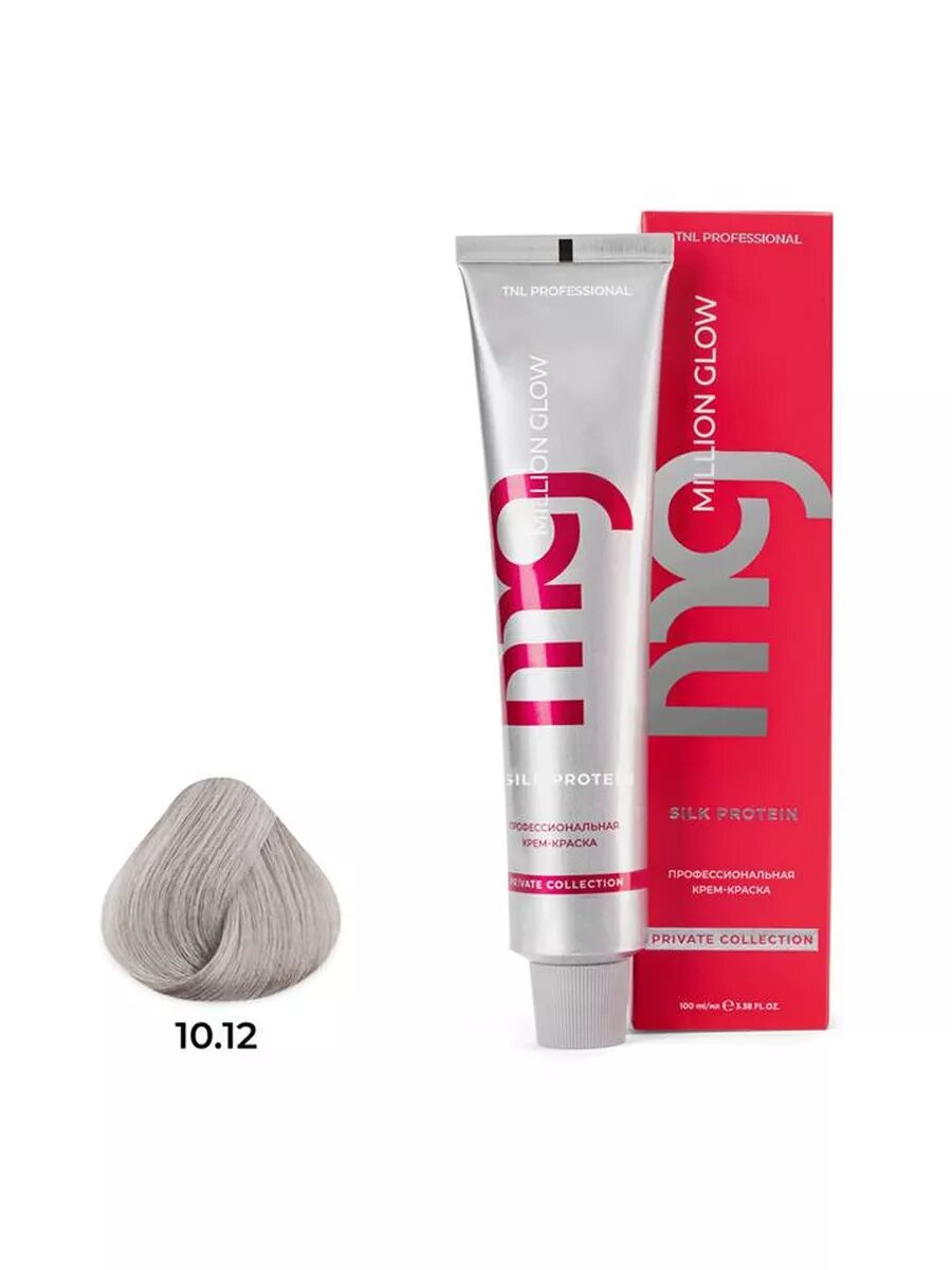Крем-краска для волос Million glow Private collection Silk protein 10.12