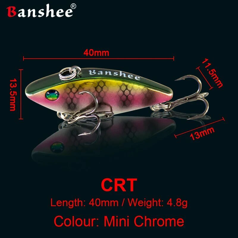 Banshee Vib Воблер Mini Chrome, 40 мм, 4.8 г, Красный