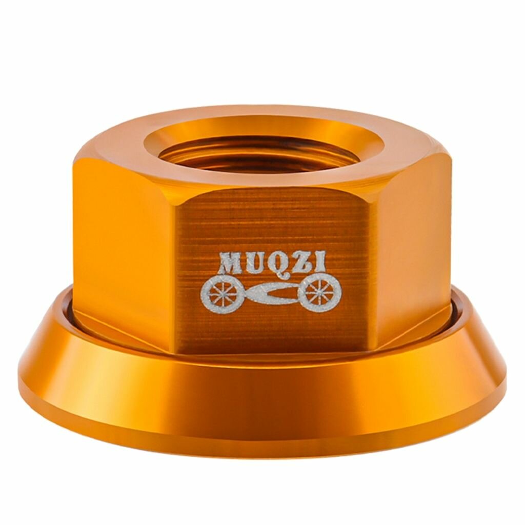 (1шт) Гайка велосипедной ступицы M10-золотая