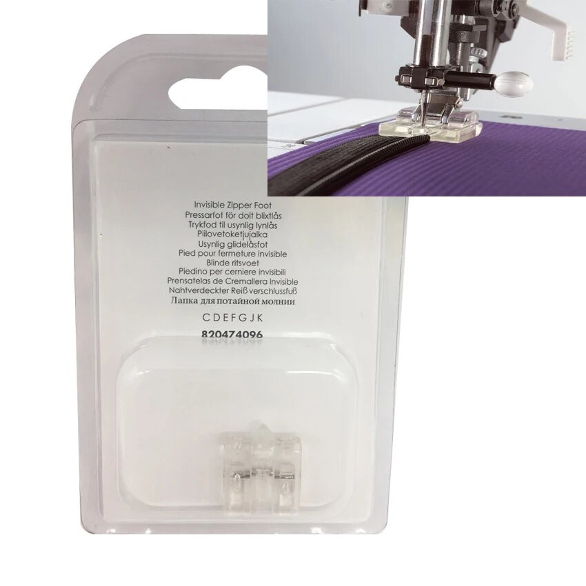 Пластиковая прижимная лапка для невидимой молнии CHENAO для швейных машин Pfaff
