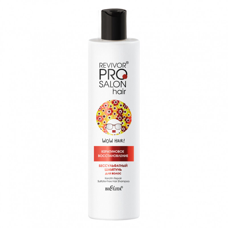 Белита бессульфатный шампунь для волос кератиновое восстановление 300мл