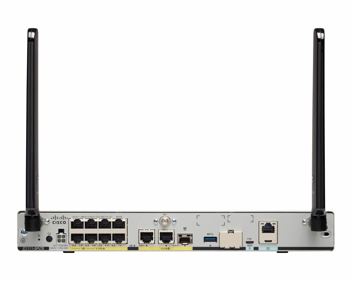 Коммутатор CISCO C1111-4PLTEEA ISR 1100 4P Dual GE Ethernet w/ LTE Adv SMS/GPS EMEA & NA