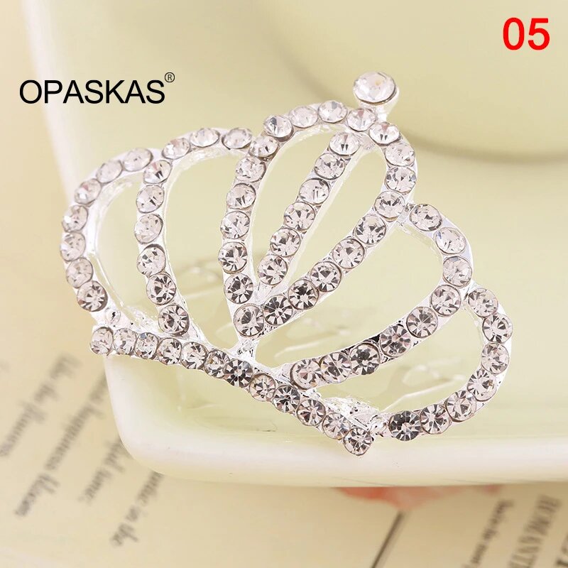 Серебряная мини-тиара OPASKAS, Metal color: 5