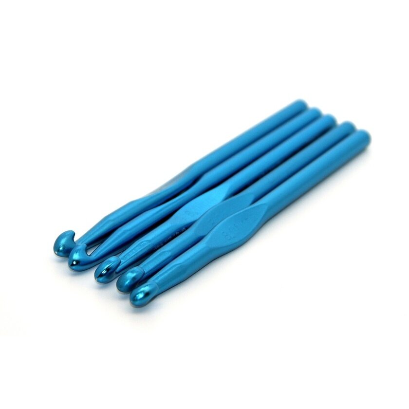 Крючки для вязания Рукоделие односторонние алюминиевые, 8 мм, 5 шт