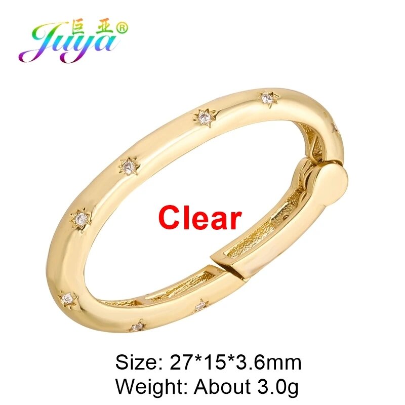 Juya Винтовые карабины из меди с кубическим цирконием Gold Clear