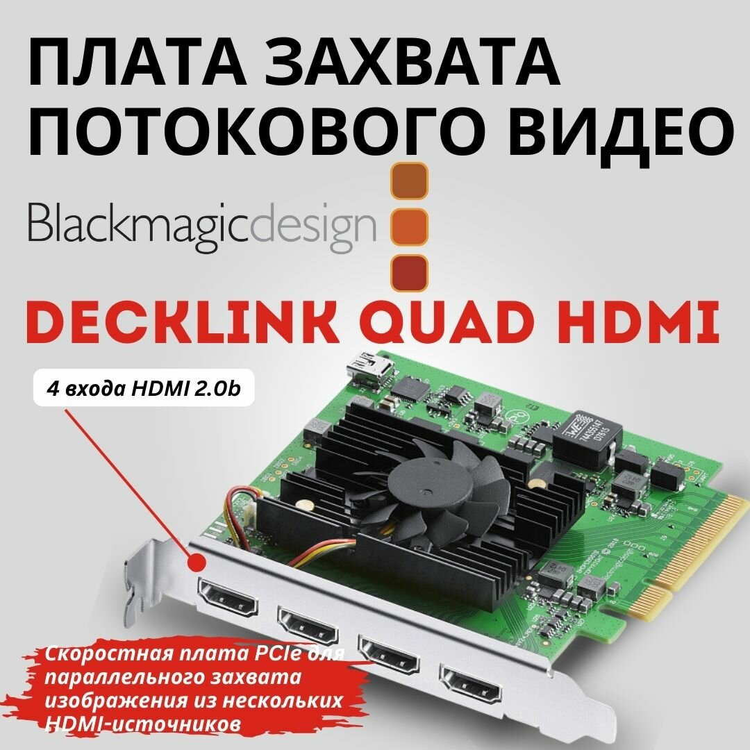 Плата захвата видео DeckLink Quad HDMI Recorder Blackmagic Design